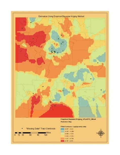 poverty rate estimation using empirical bayesian kriging method