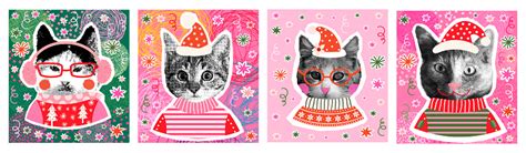 재미 다채로운 벡터 인사말 카드 못생긴 크리스마스 스웨터 하프 톤 콜라주와 귀여운 재미 고양이 포스터 크리스마스에 대한 스톡 벡터 아트 및 기타 이미지 Istock