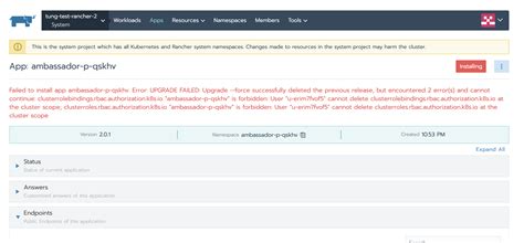 Cannot Add Apps On Eks Cluster · Issue 19247 · Rancherrancher · Github