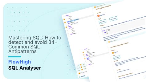 Mastering SQL How To Detect And Avoid 34 Common SQL Antipatterns Sonra