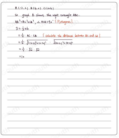 solved plot each point and form the right triangle abc verify that