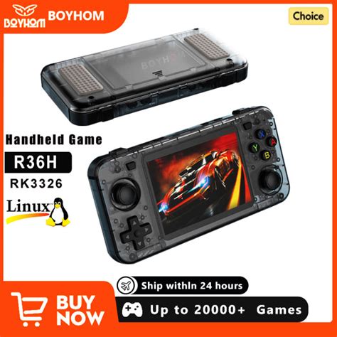 R36h Retro Handheld Video Game Console 3 5 Inch Ips Screen 10000 Games Arkos Emulator For Ps1