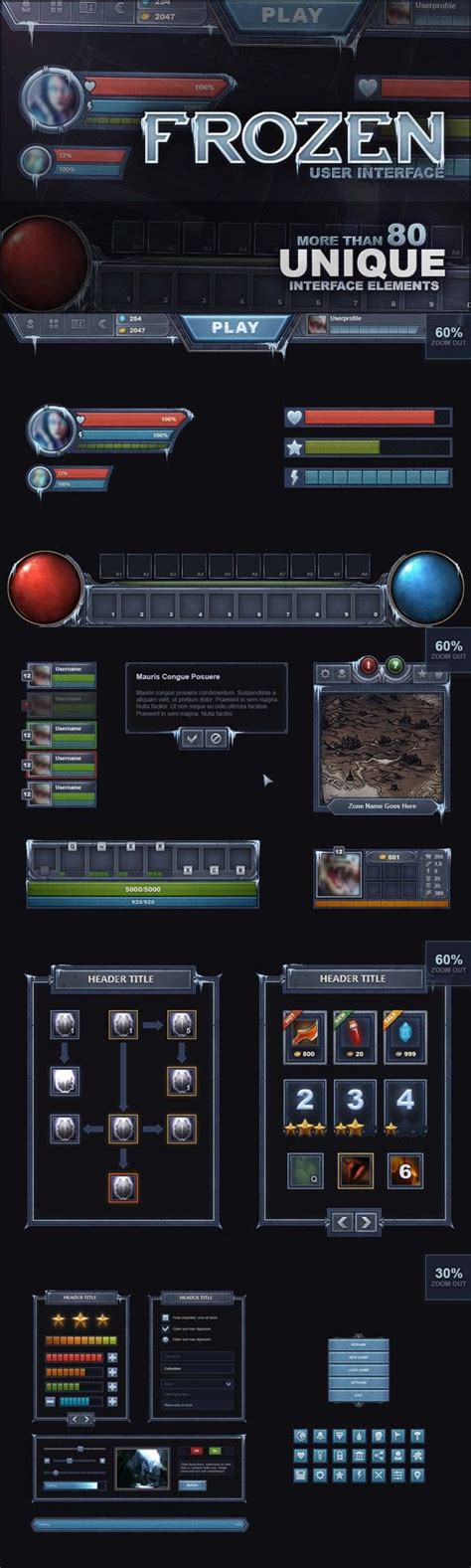 Frozen UI UI Elements Ui Elements User Interface Play Frozen