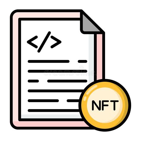 programming icon non fungible token digital technology stock vector