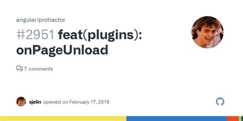 Feat Plugins OnPageUnload Issue Angular Protractor GitHub