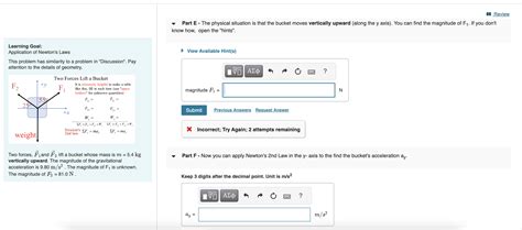 Solved Learning Goal Application Of Newton S Laws This Chegg Com