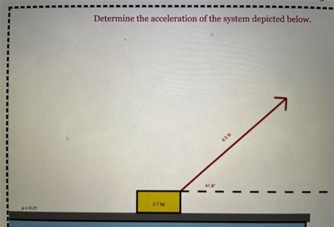 Solved Determine The Acceleration Of The System Depicted Chegg
