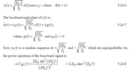 power spectrum or bpsk modulated signal