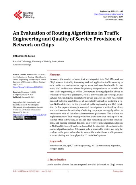 pdf an evaluation of routing algorithms in traffic engineering and