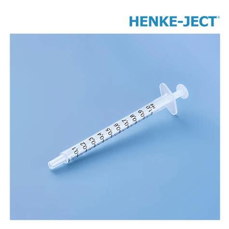 Henke Ject Ae1 Henke Ject Eco 2 Part 주사기 1ml Luer Slip 멸균