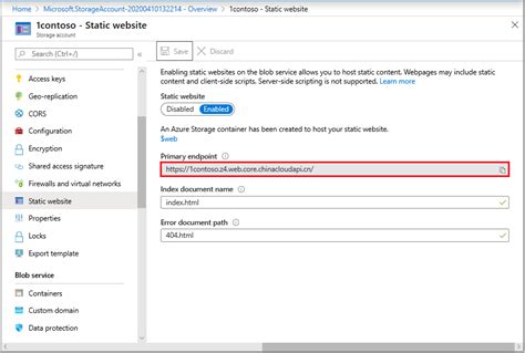 Host A Static Website In Azure Storage Azure Docs
