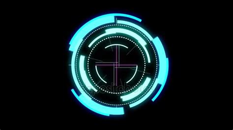 futuristic circle hud lock on target — stock video © footageisland