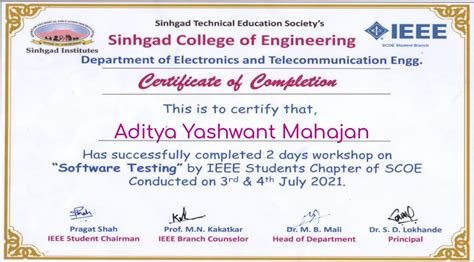 aditya mahajan on linkedin softwaretesting ieee training certified