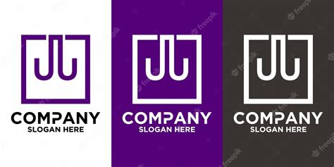 premium vector u u lettering with square design vector template