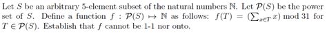 Solved Let S Be An Arbitrary Element Subset Of The Natural Chegg