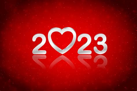 실버 화이트 컬러 3d 또는 3차원 텍스트 2023 짙은 빨간색 적갈색 수평 위에 새해 복 많이 받으세요 또는 크리스마스 축제 빛나는 빛나는 배경 인사말 카드 포스터 및