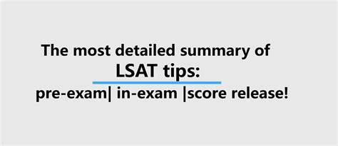 The Most Detailed Summary Of Lsat Exam Tips Covering Pre Examduring