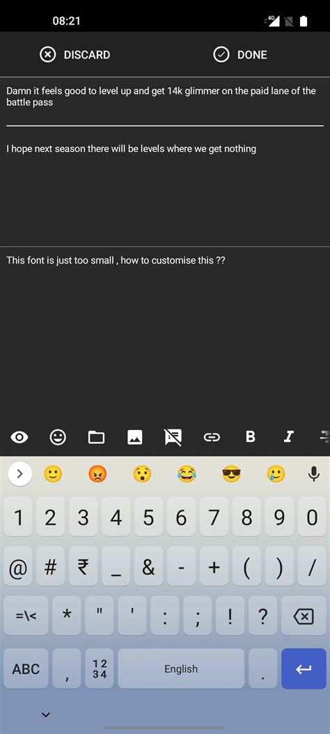 i love how you can customise individual font sizes of different