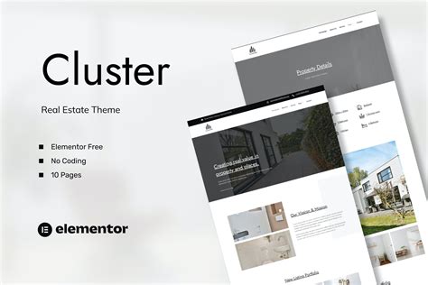 Download Cluster Real Estate Elementor Template Kit