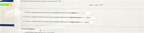 Solved Ms Consider The Following Function F X On The Chegg