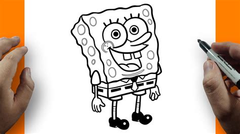 How To Draw Spongebob Squarepants Easy Step By Step Youtube