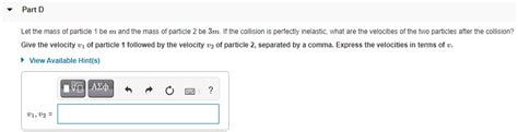 Solved Let Two Particles Of Equal Mass M Collide Particle 1
