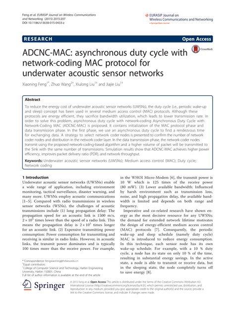 Pdf Adcnc Mac Asynchronous Duty Cycle With Network Coding Mac