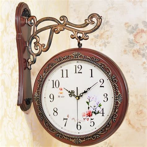 Mayer двойные односторонние часы часы для гостиной подвесные часы немые часы европейские