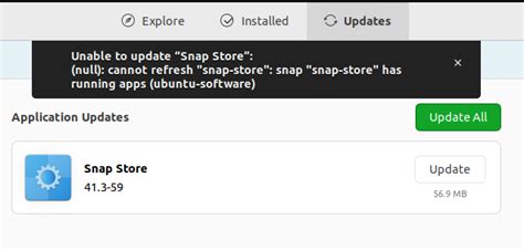Unable To Update Snap Store Cannot Refresh Snap Store Snap Snap