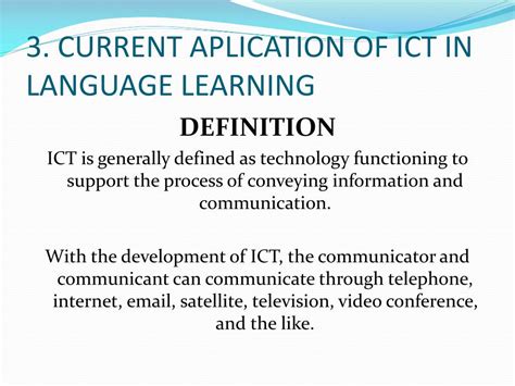 Ppt Ict In Language Learning Powerpoint Presentation Free Download