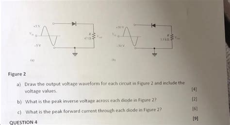 Solved A Draw The Output Voltage Waveform For Each Circuit Chegg Com