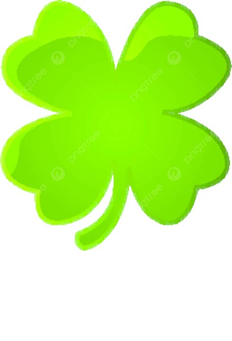 Trébol De 4 Hojas Hoja Trébol Brillante Vector Png Dibujos Hoja