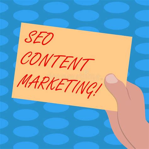 Word Writing Text Seo Content Marketing Business Concept For Publication Of Material Designed