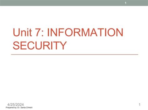 Unit 7 Information Security By Sulav Acharya Pptx