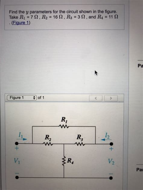solved find the y parameters for the circuit shown in the