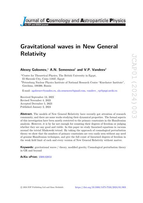 Gravitational Waves In New General Relativity