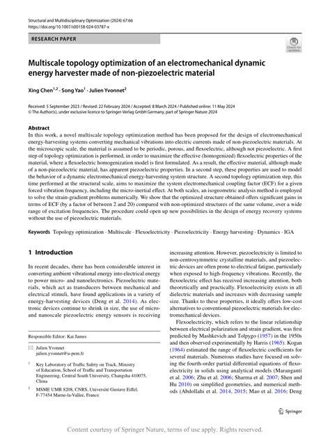 Multiscale Topology Optimization Of An Electromechanical Dynamic Energy Harvester Made Of Non