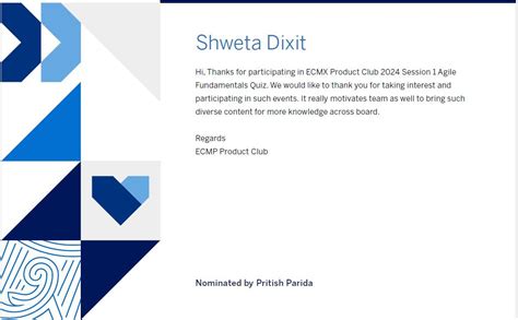 Shweta Dixit Wadhwa On Linkedin Excited To Share That I Won The Agile Fundamentals Quiz Held At