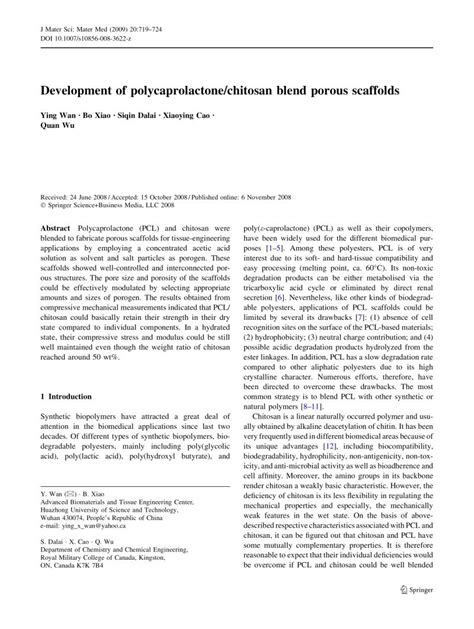 Digital Article Delivery Services On Linkedin Development Of Polycaprolactone