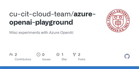 GitHub Cu Cit Cloud Team Azure Openai Playground Misc Experiments With Azure OpenAI