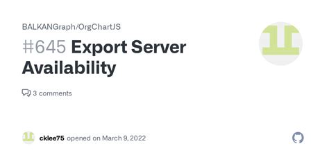Export Server Availability Issue BALKANGraph OrgChartJS GitHub
