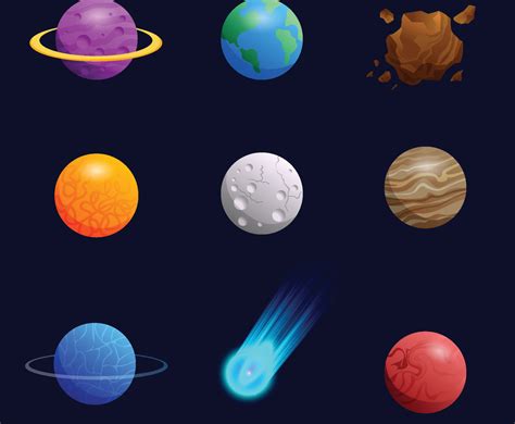 Space Element Icon Set Vector Art And Graphics Space Element Icon Set Vector Art And Graphics