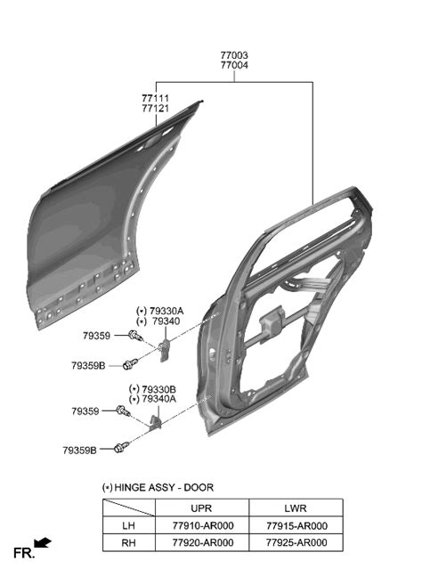 77004 It000 Genuine Hyundai Panel Assy Rear Doorrh 77004 It000 Genuine Hyundai Panel Assy Rear Doorrh