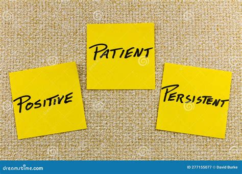 Positive Thinking Patient Attitude Persistent Optimistic Success Happiness Stock Image Image