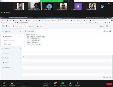 Hoje Foi Sobre Banco De Dados Sql Feito Na Samsung Ocean Ministrado Pelo Professor Guilherme
