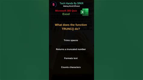 What Does The Function Trunc Do Exceltips Exceltricks Excelquiz