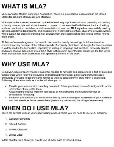 24 MLA Writing Examples To Download