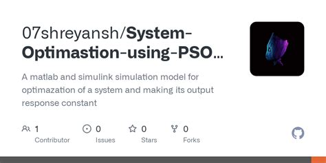 github 07shreyansh system optimastion using pso particle swarm