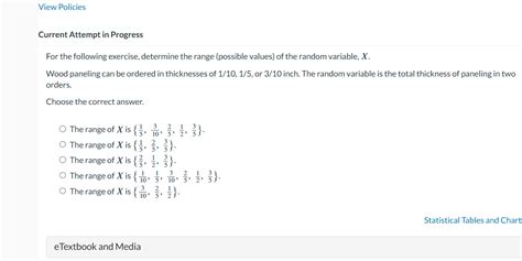 Solved For The Following Exercise Determine The Range Chegg