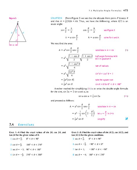 Algebra And Trigonometry With Analytic Geometry 50 7 4 M U L T I P L E A N G L E F O R M U